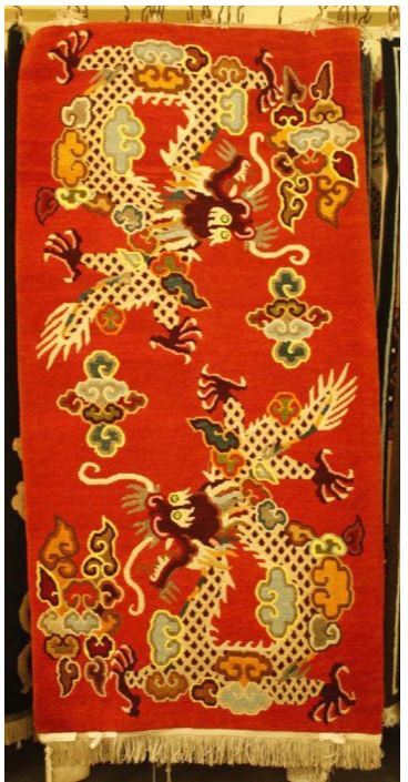 7. Tibetan Carpet with 3 rose